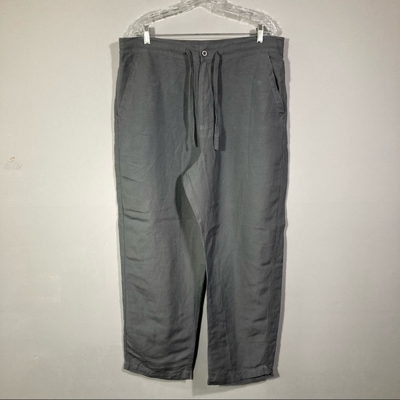 Cubavera | Pants | Mens Cubavera Gray Linen Blend Drawstring Relaxed ...